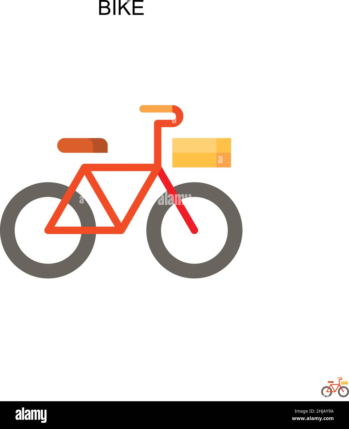 Bike Simple vector icon. Illustration symbol design template for web ...