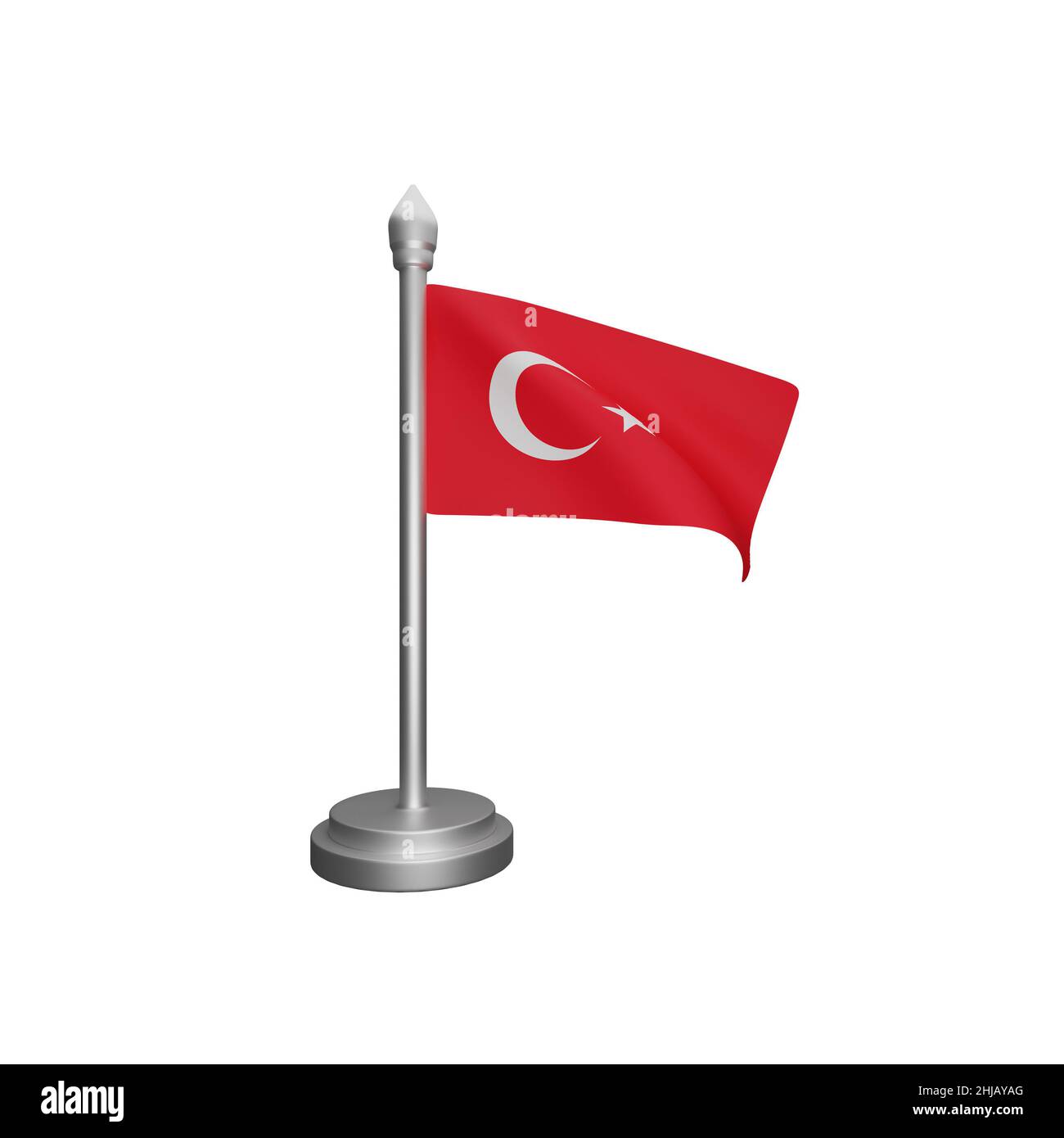 3d rendering of turkey flag concept turkey national day Stock Photo - Alamy