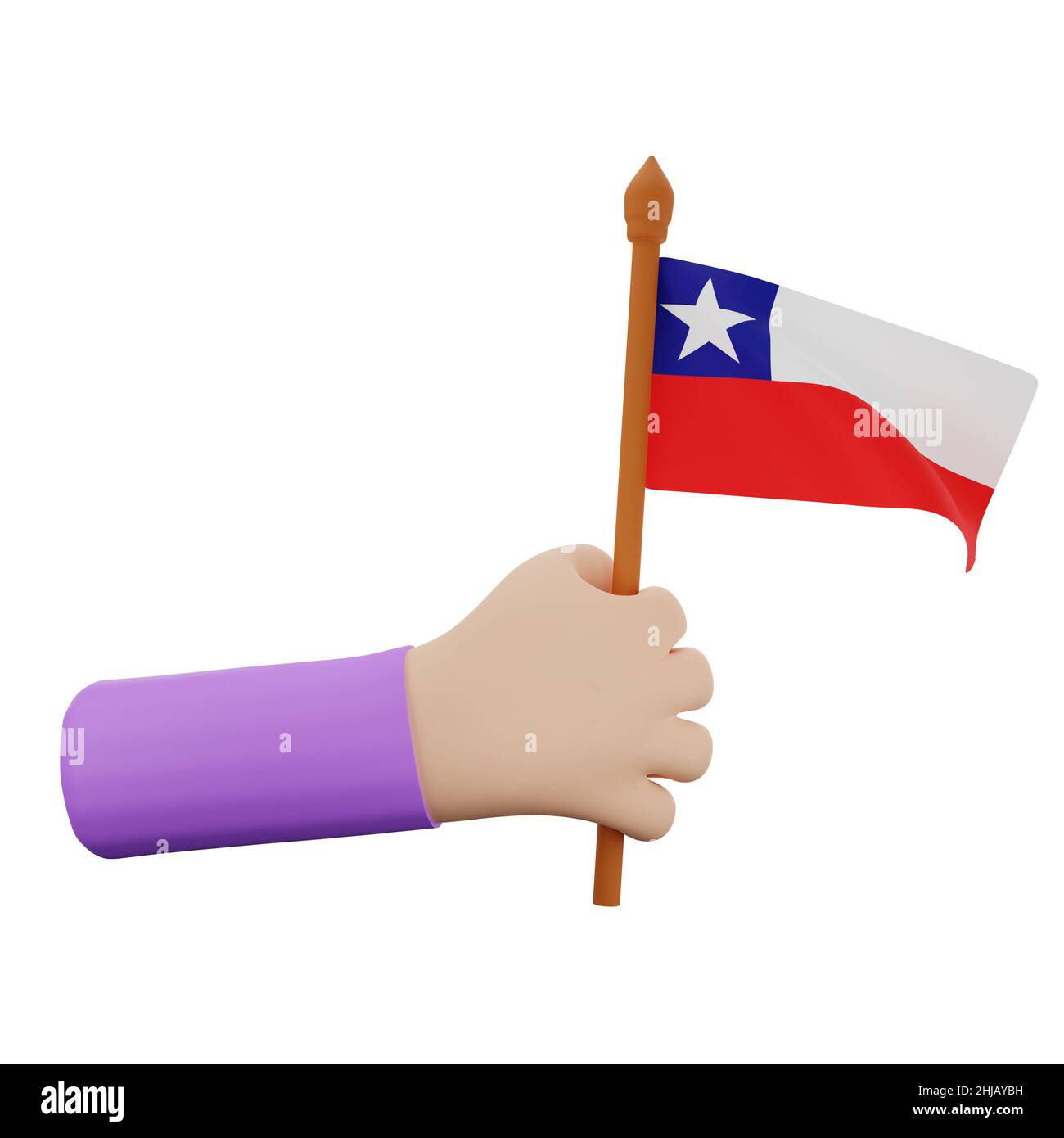 3d rendering hand with chile national day concept Stock Photo - Alamy