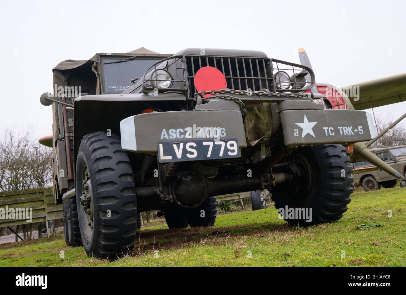 Vintage WW2 American truck on display Stock Photo - Alamy