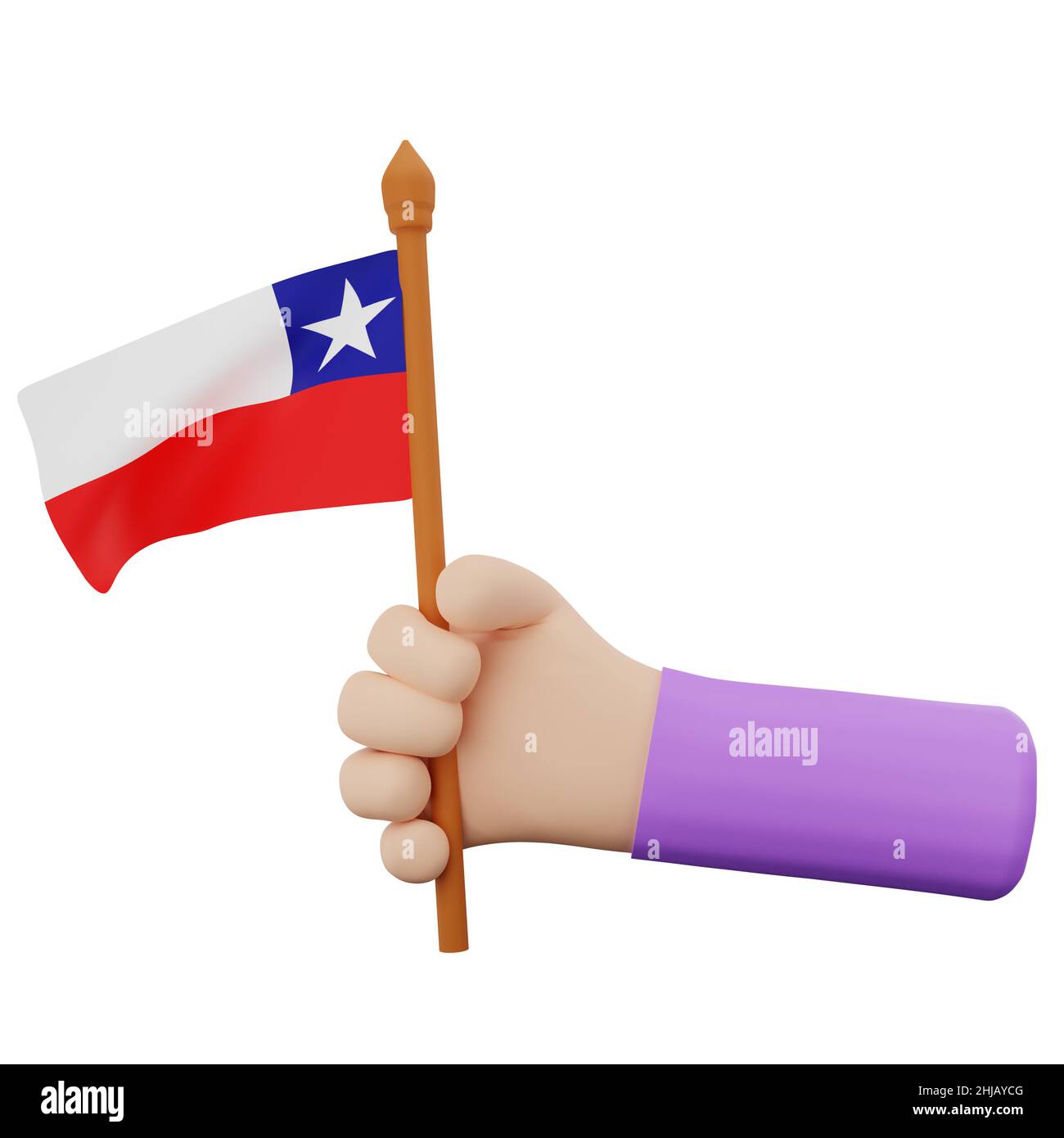 3d rendering hand with chile national day concept Stock Photo - Alamy