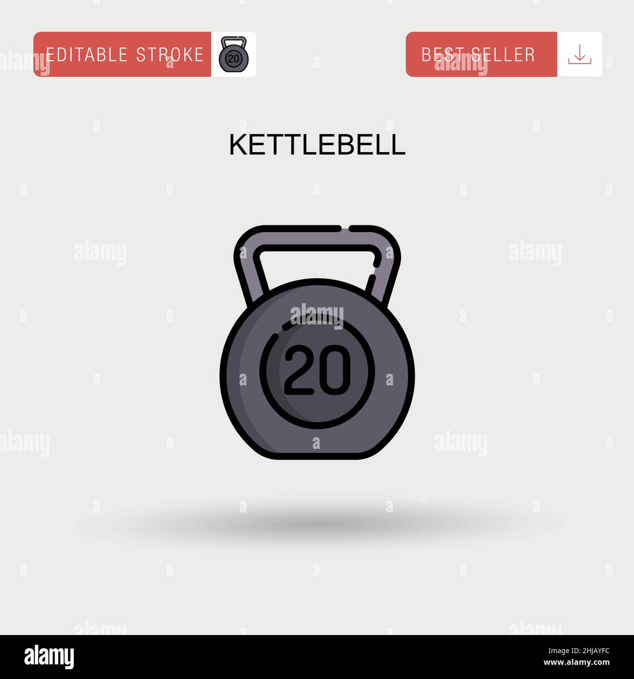 Kettlebell Simple vector icon Stock Vector Image & Art - Alamy