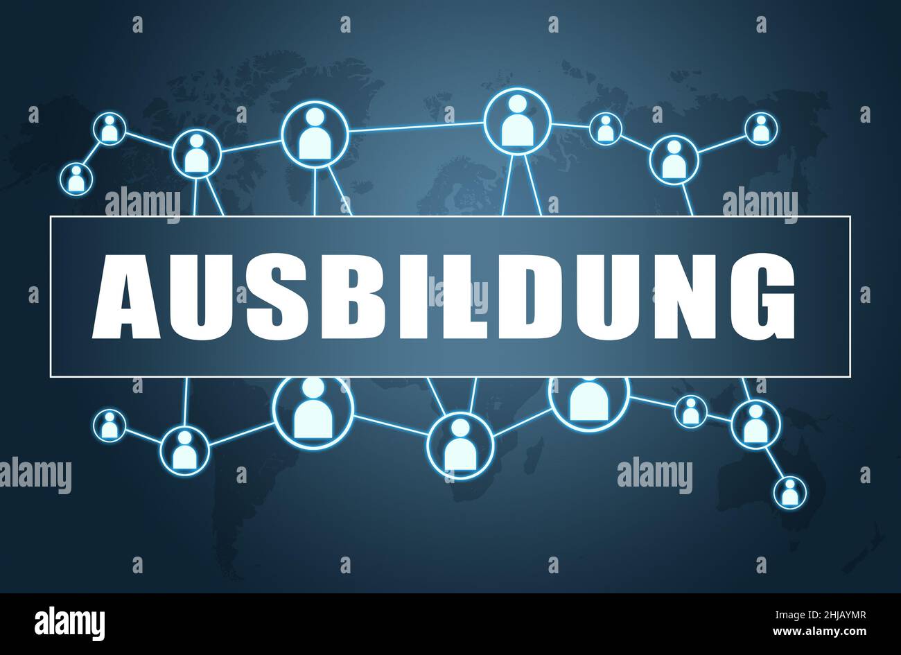 Ausbildung - german word for education or training - text concept on ...