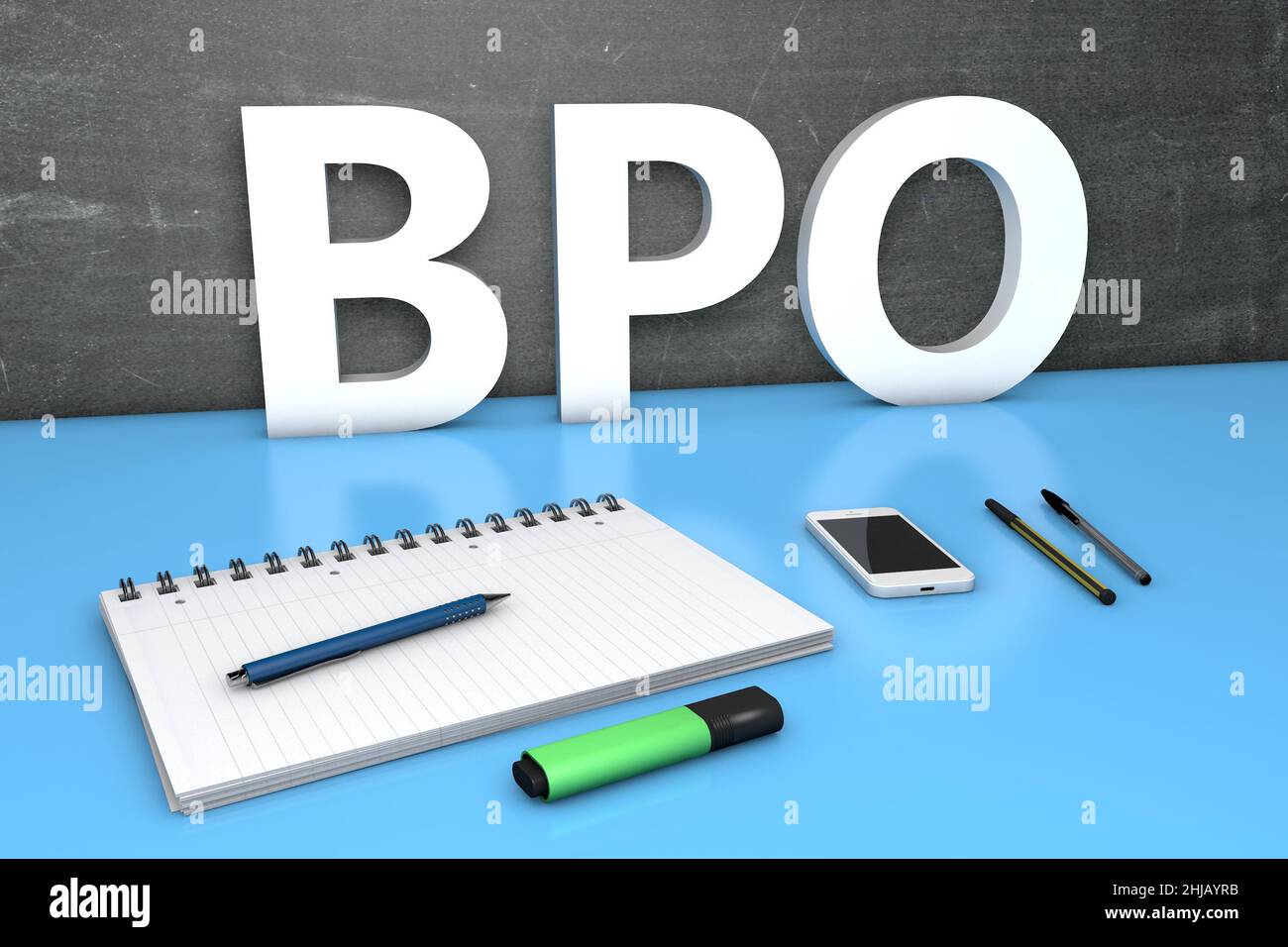 BPO - Business Process Outsourcing - text concept with chalkboard ...