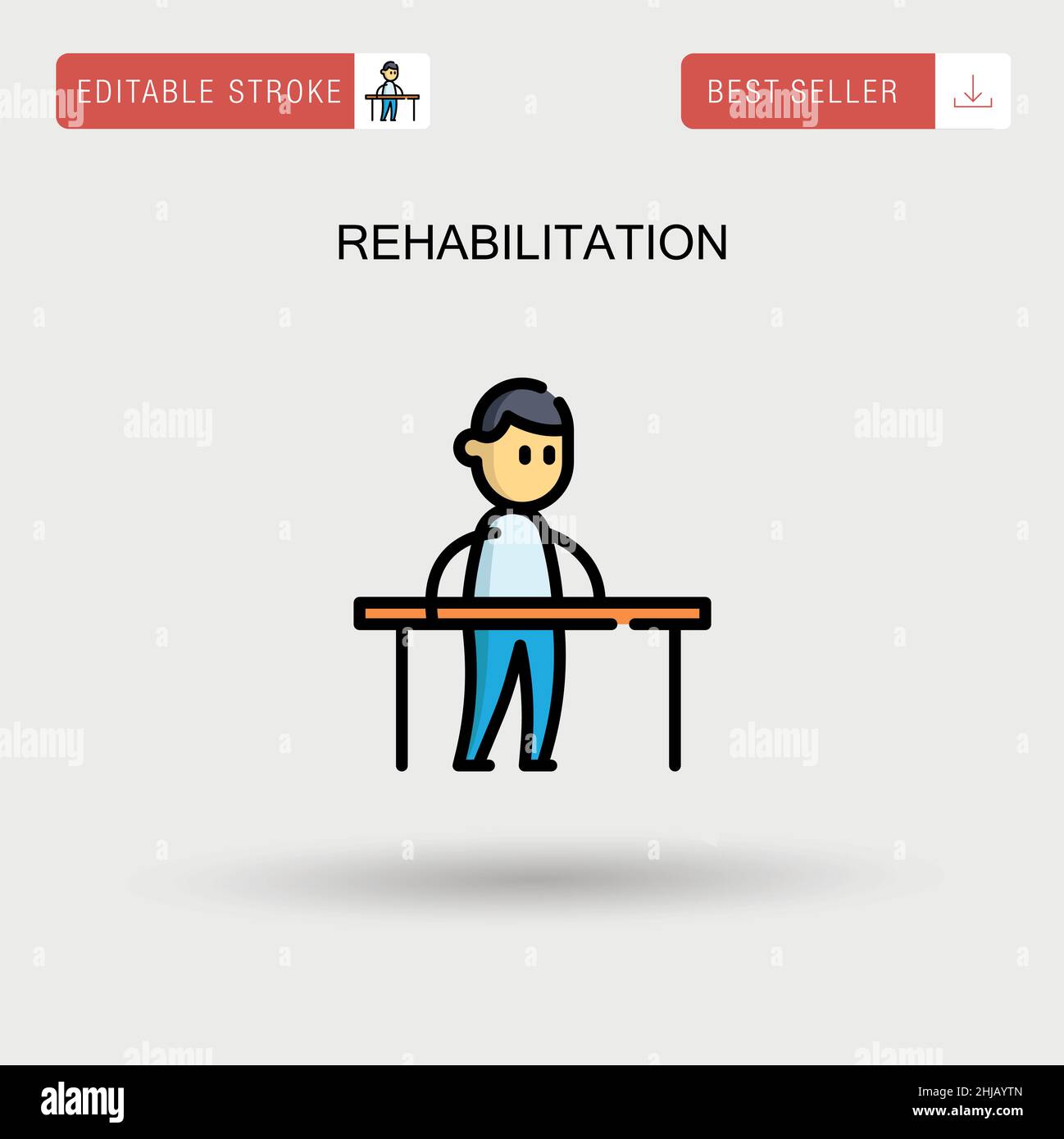 Rehabilitation Simple vector icon Stock Vector Image & Art - Alamy