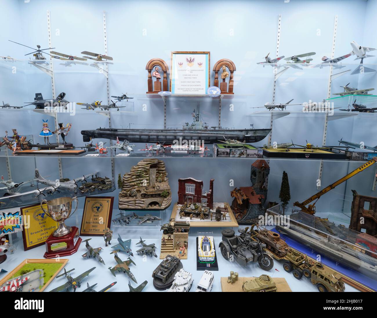 Military scale models on display Stock Photo - Alamy