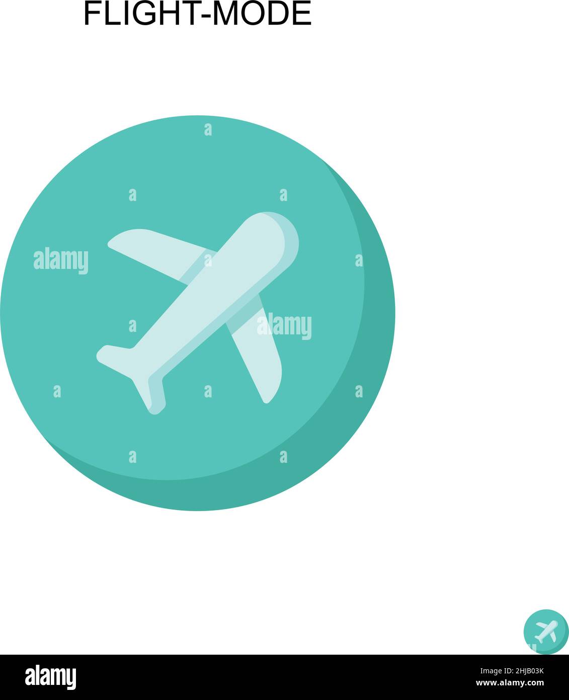 Flight-mode Simple vector icon. Illustration symbol design template for ...