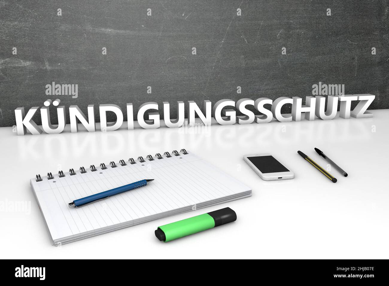 Kuendigungsschutz - german word for protection against dismissal - text ...