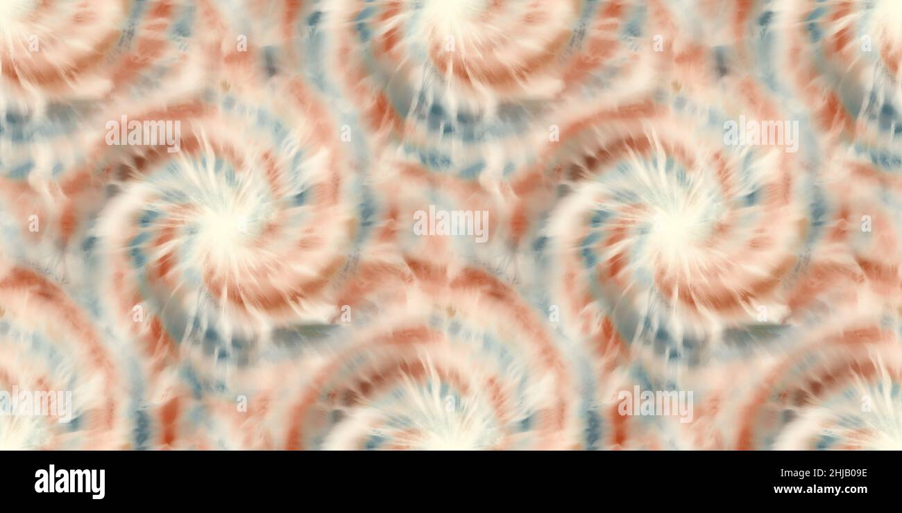 Seamless funky 1970s tie dye border motif pattern for surface design ...