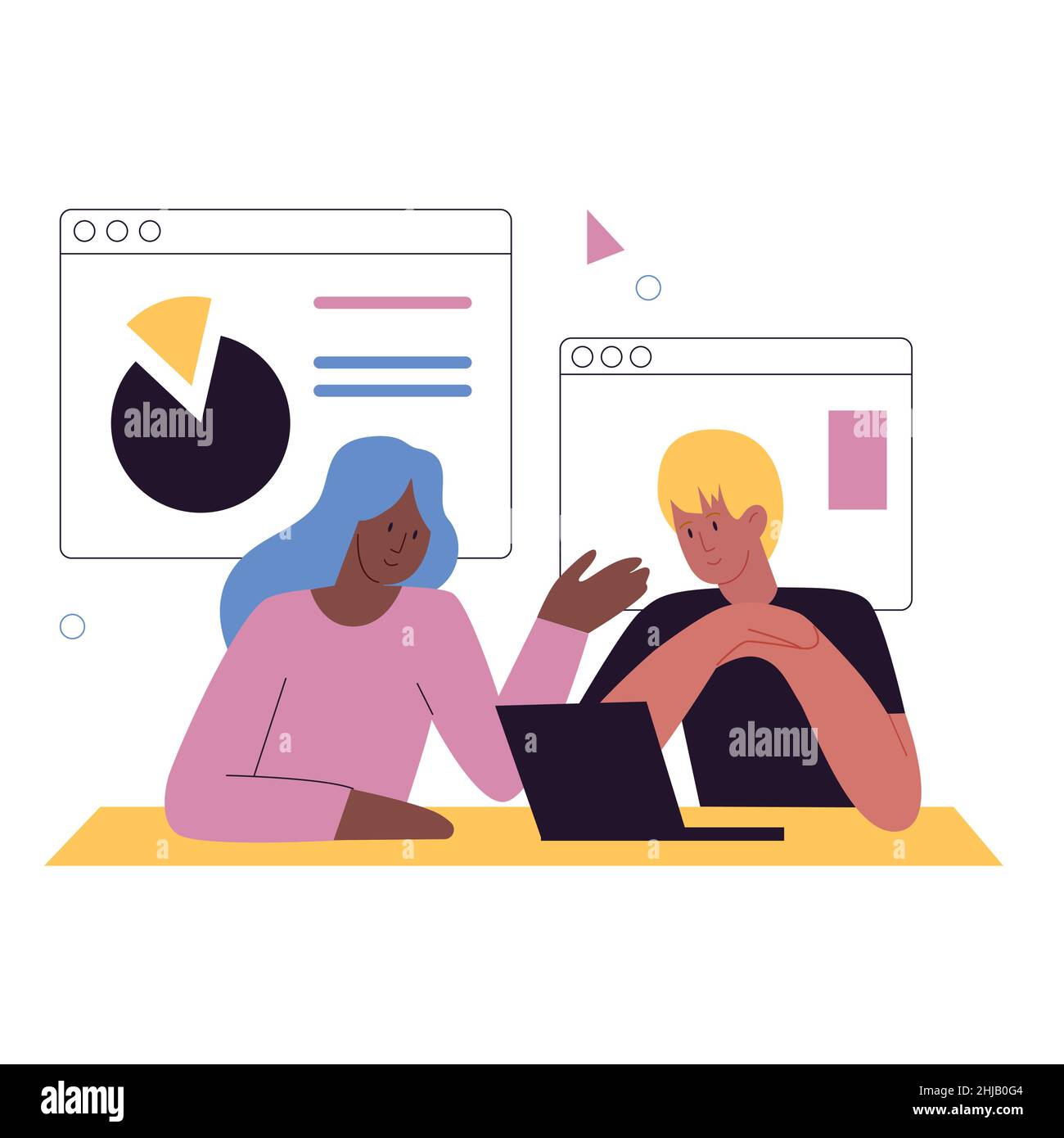 Financial business experts analyzing data statistics. Management and ...