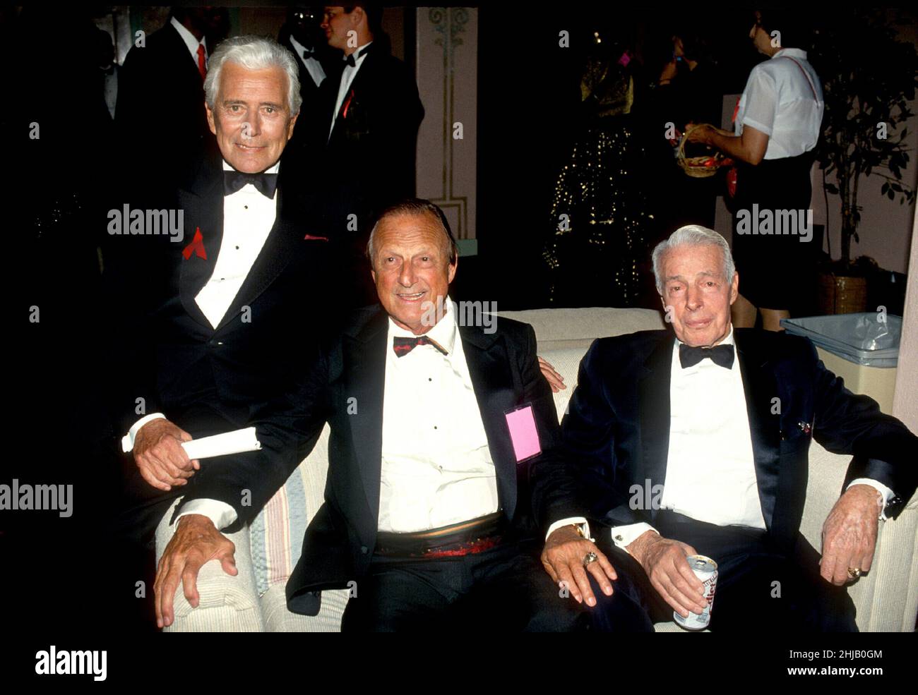 1993 Joe DiMaggio, Stan Musial John Forsythe during 2nd Annual Jim ...