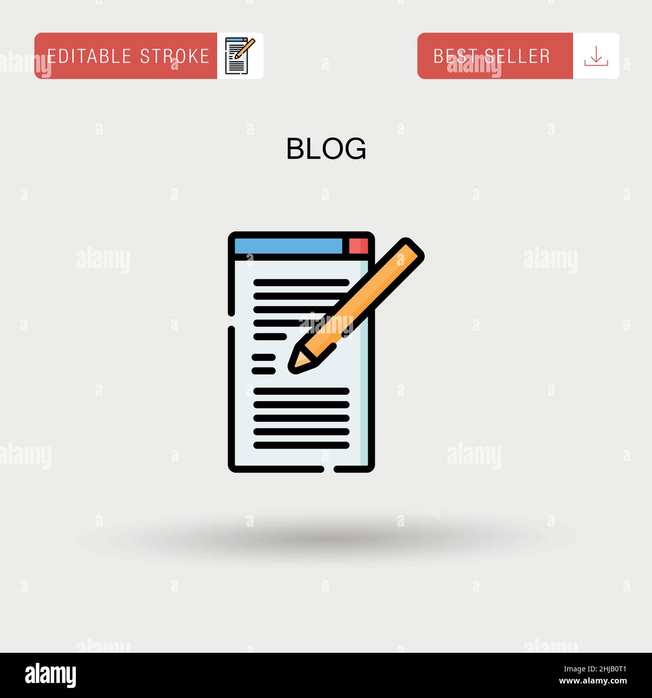 Blog Simple vector icon Stock Vector Image & Art - Alamy
