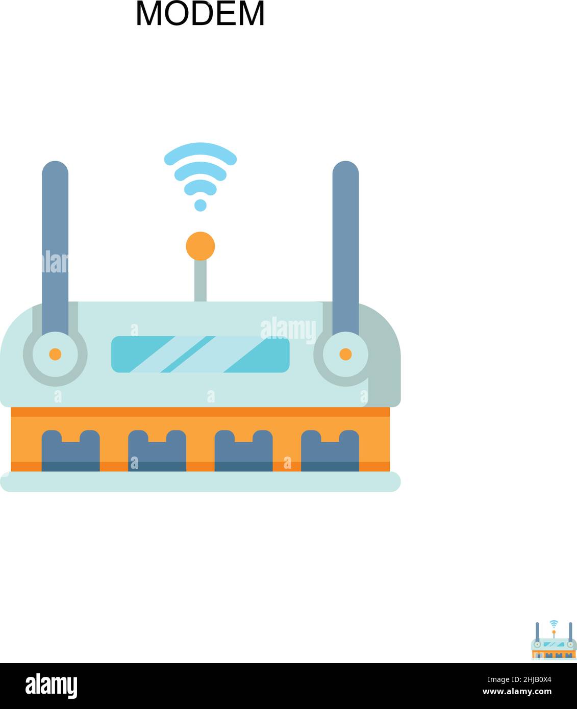 Modem Simple vector icon. Illustration symbol design template for web ...