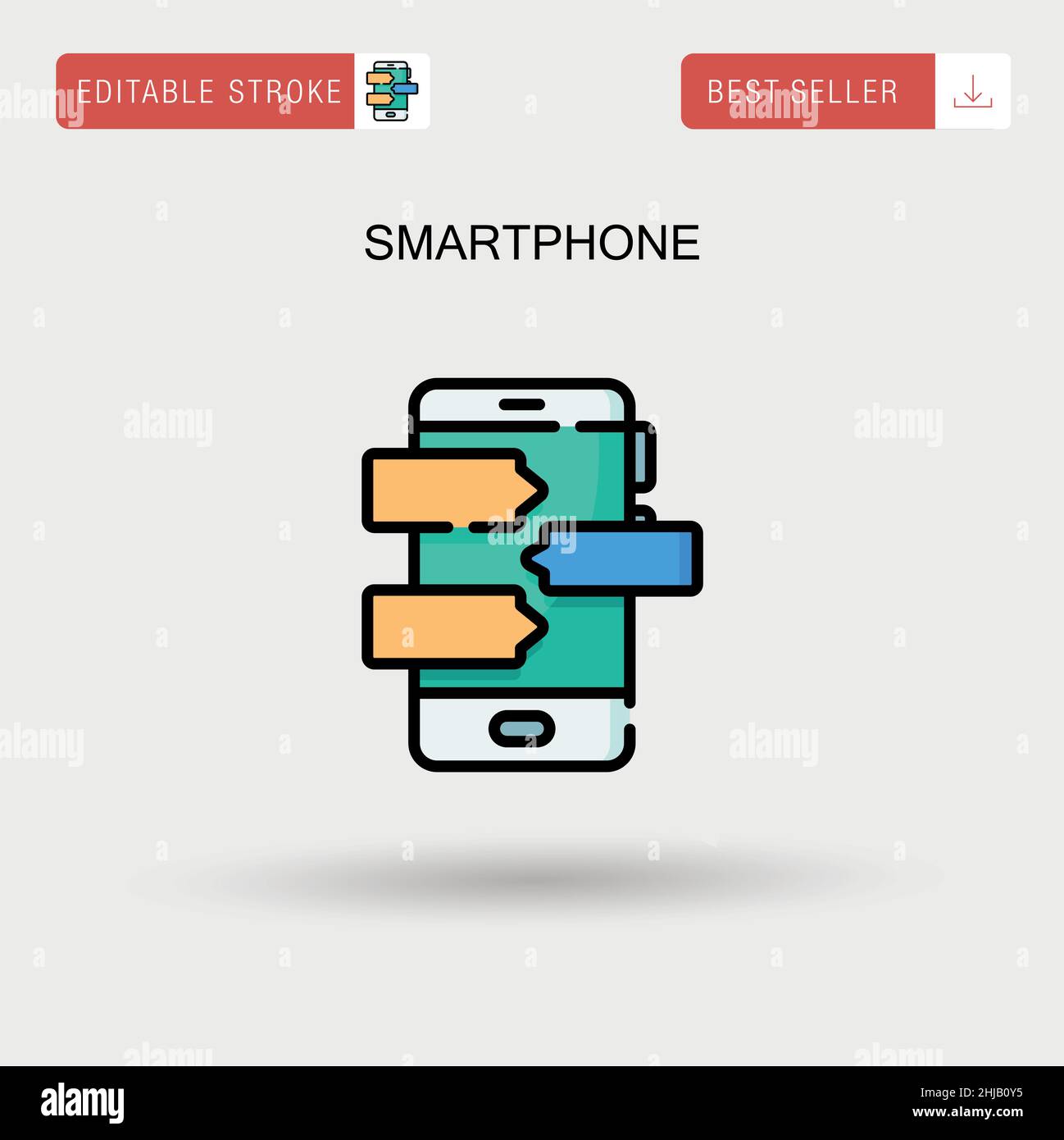 Smartphone Simple vector icon Stock Vector Image & Art - Alamy