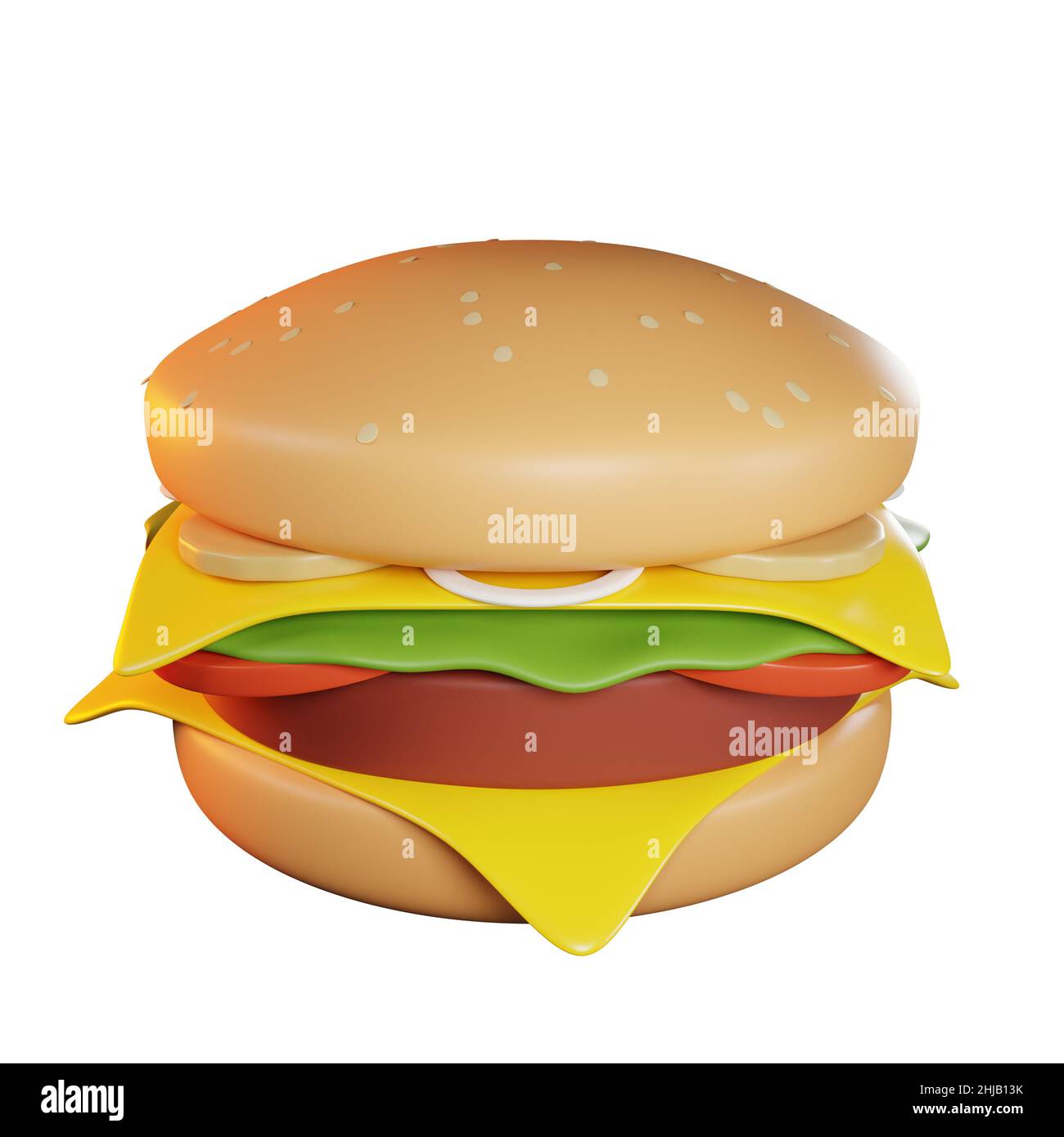 Hamburger cheeseburger 3d icon Cut Out Stock Images & Pictures - Alamy