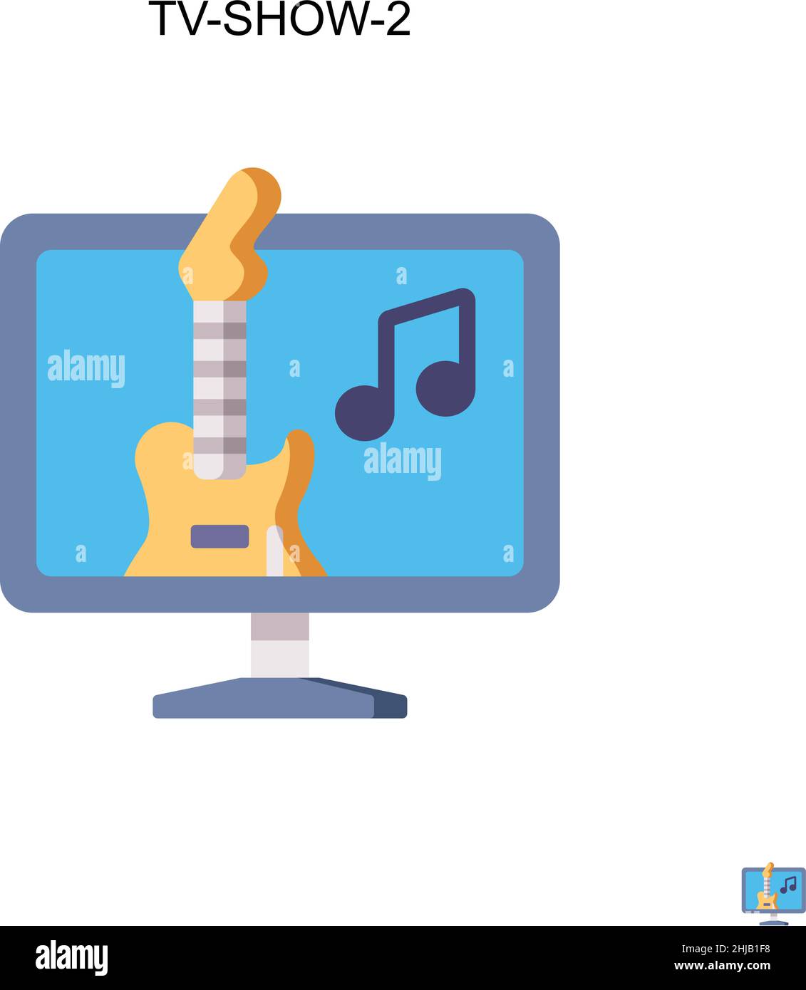 Tv-show-2 Simple vector icon. Illustration symbol design template for ...