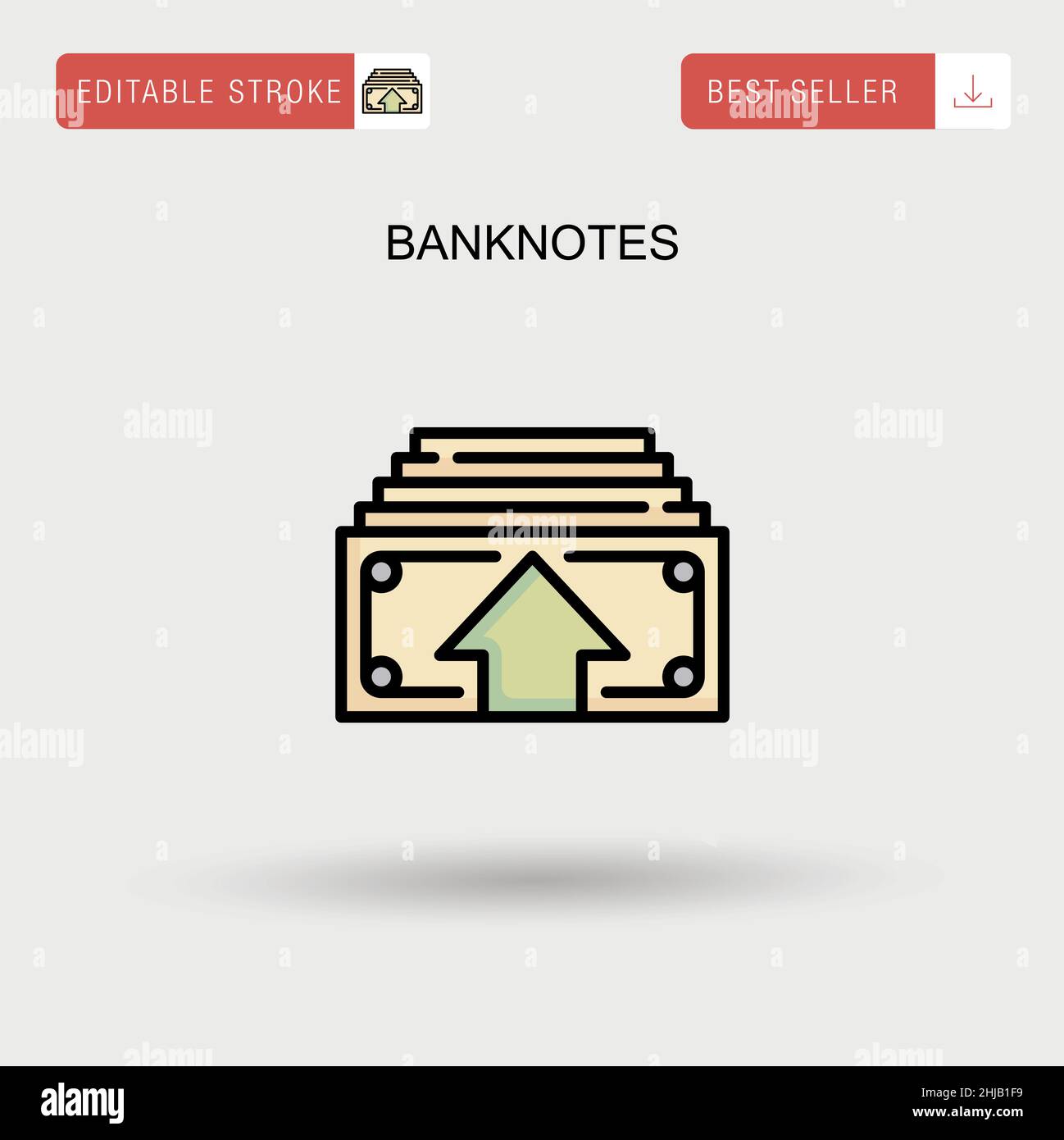 Banknotes Simple vector icon Stock Vector Image & Art - Alamy