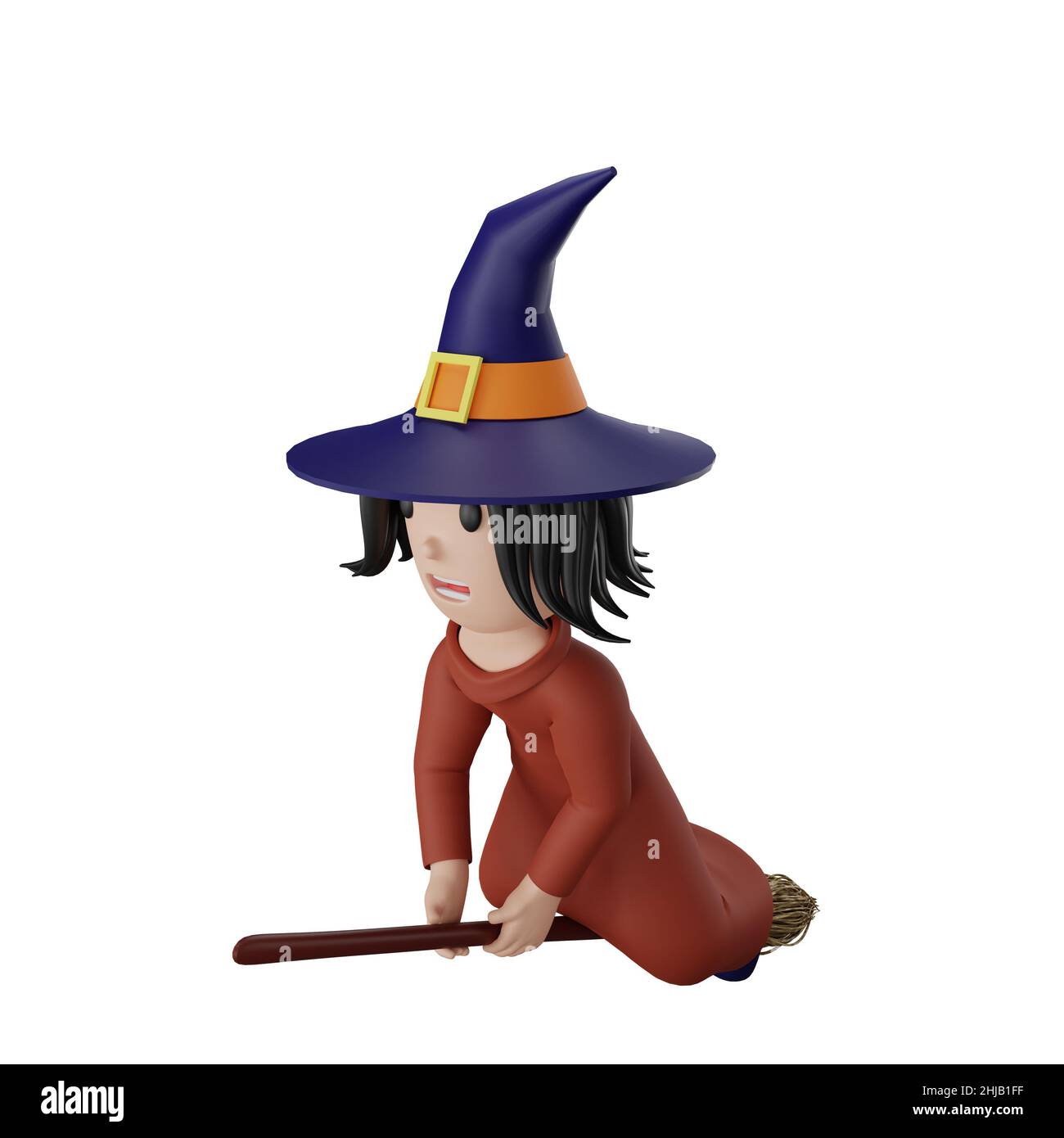 Cartoon halloween 3d witch hi-res stock photography and images - Alamy