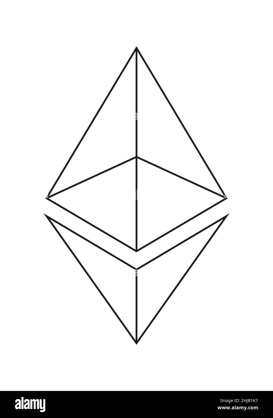 Ethereum 2.0 cryptocurrency vector logo. Digital coin ETH icon Stock ...