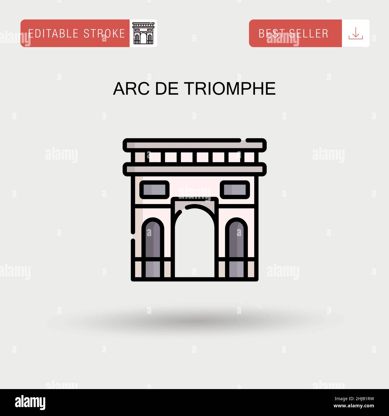 Arc de triomphe Simple vector icon Stock Vector Image & Art - Alamy