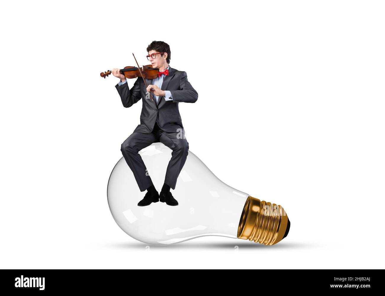 Person thinking lightbulb Cut Out Stock Images & Pictures - Alamy