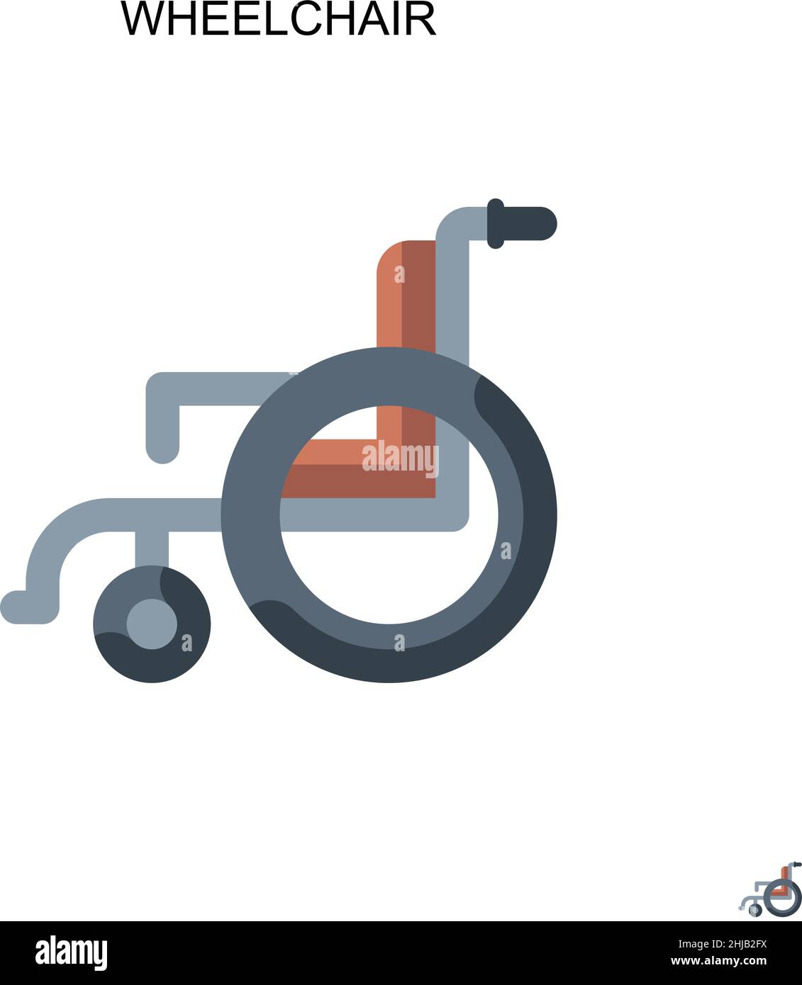 Wheelchair Simple vector icon. Illustration symbol design template for ...