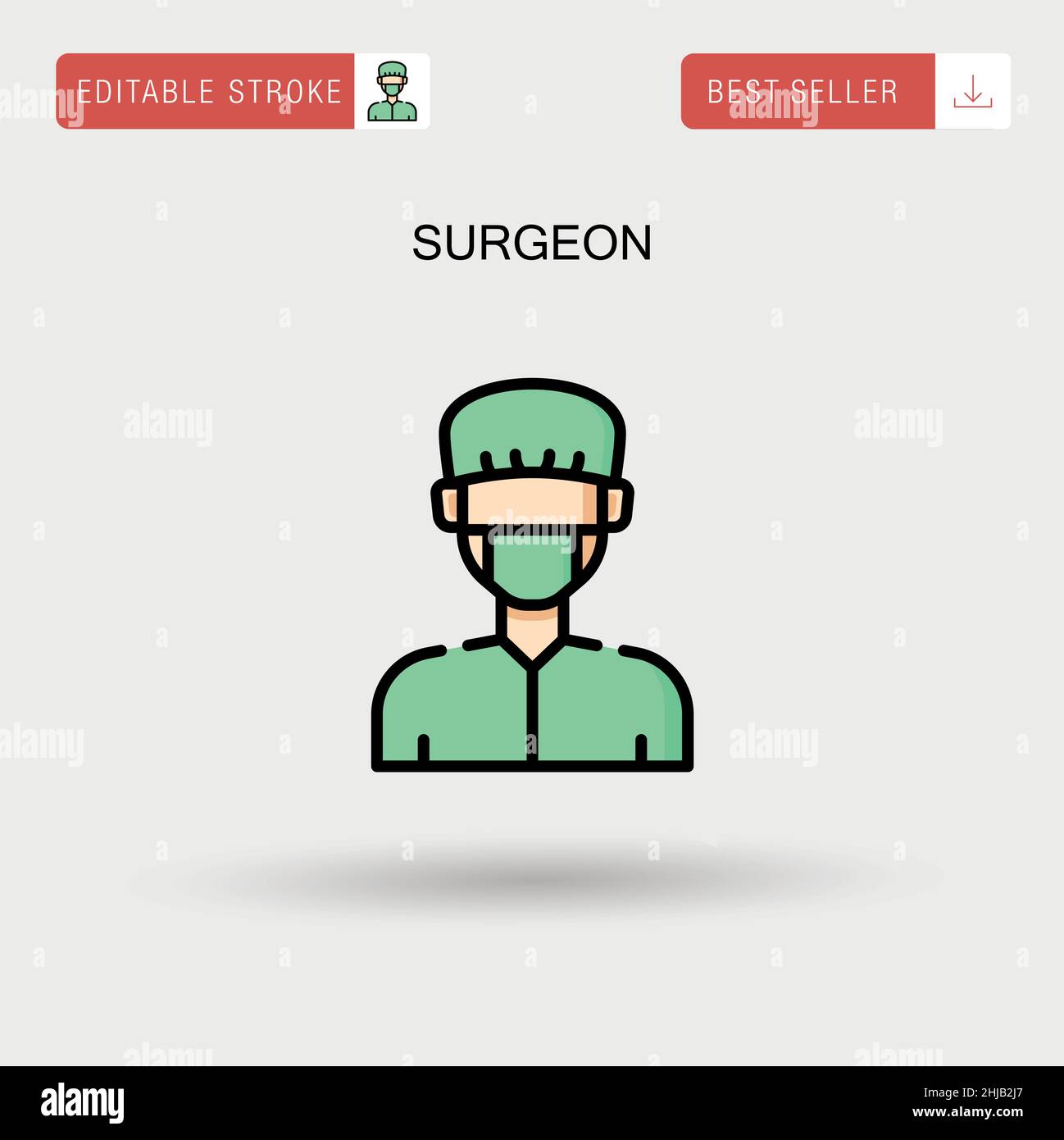 Surgeon Simple vector icon Stock Vector Image & Art - Alamy