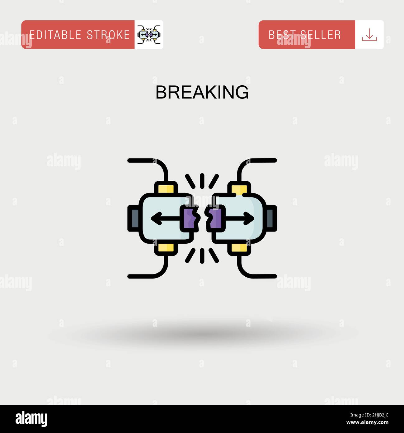 Breaking Simple vector icon Stock Vector Image & Art - Alamy