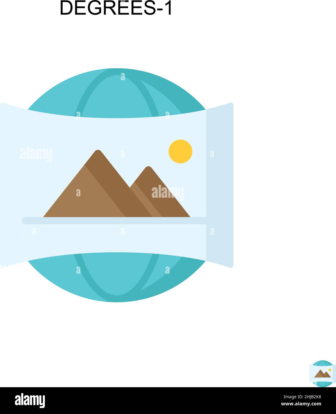 Degrees-1 Simple vector icon. Illustration symbol design template for ...