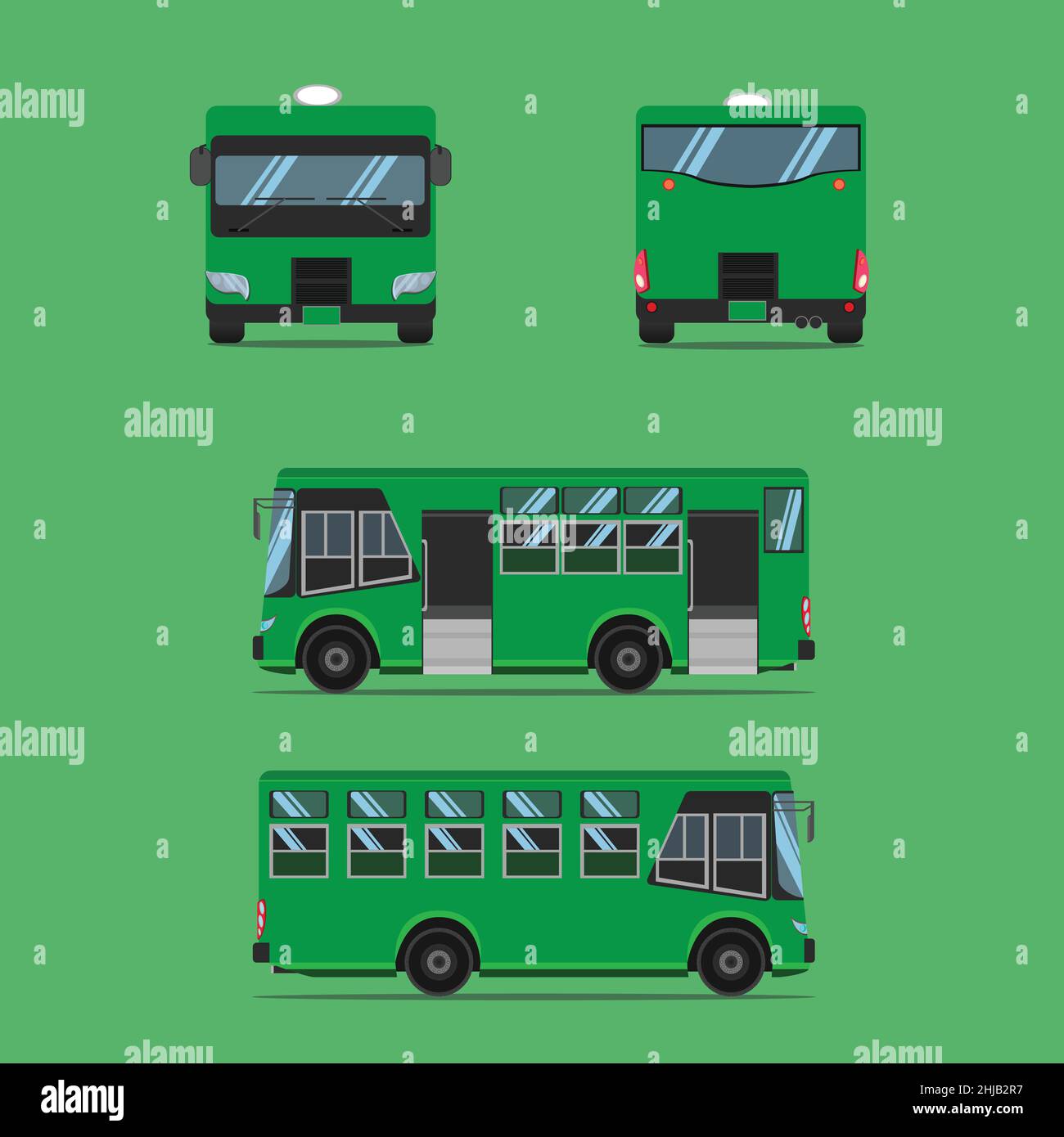 thai dark green bus transport car vehicle driver fare passenger autobus ...