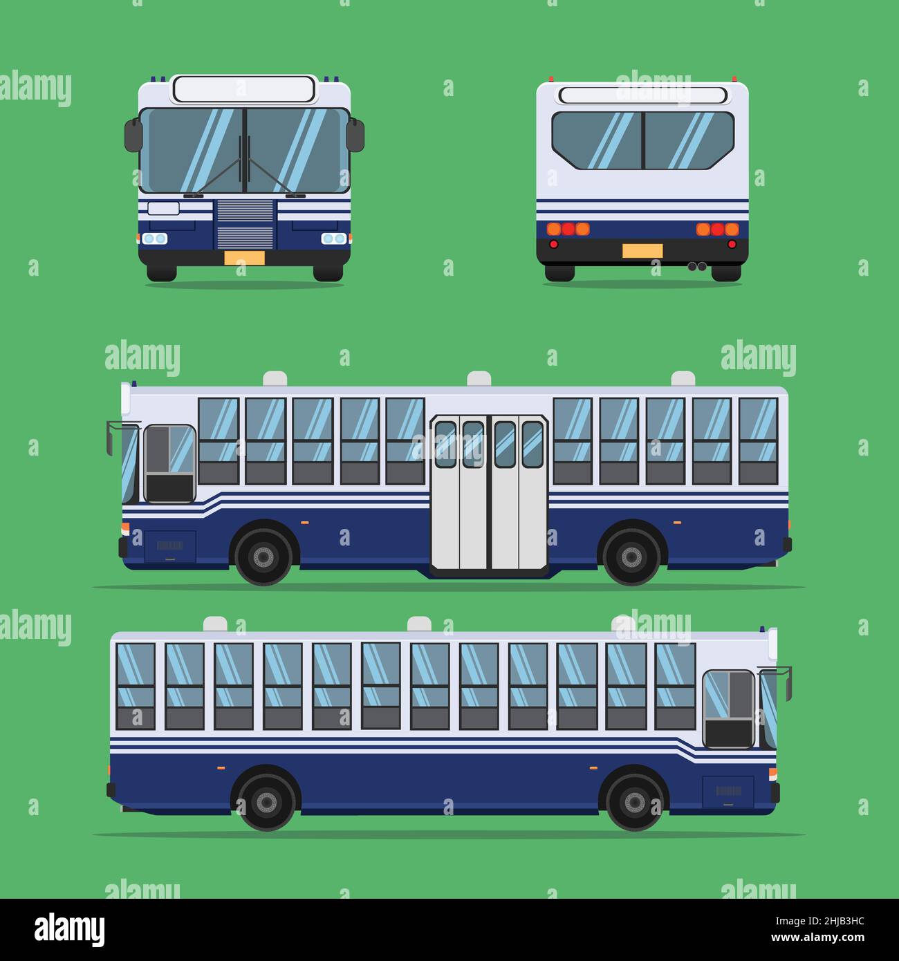 Bangkok bus Stock Vector Images - Alamy