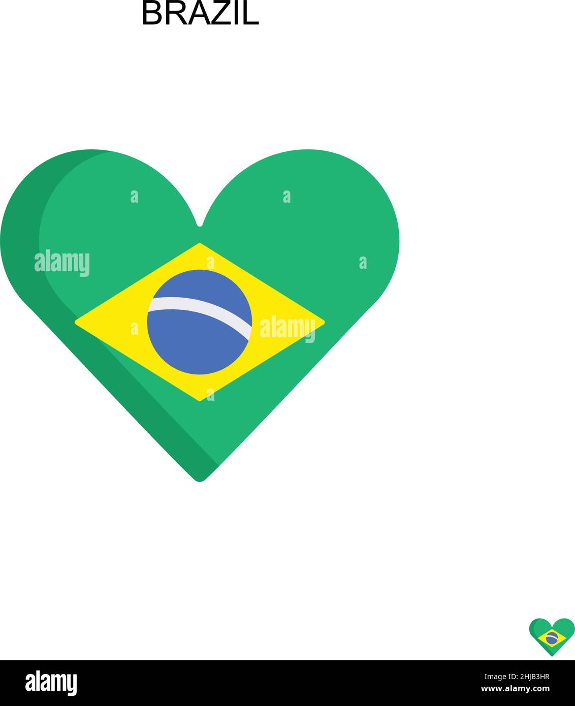 Brazil Simple vector icon. Illustration symbol design template for web ...