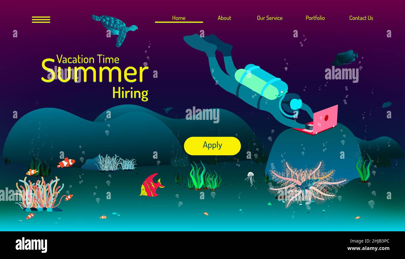 Summer job interview Stock Vector Images - Alamy