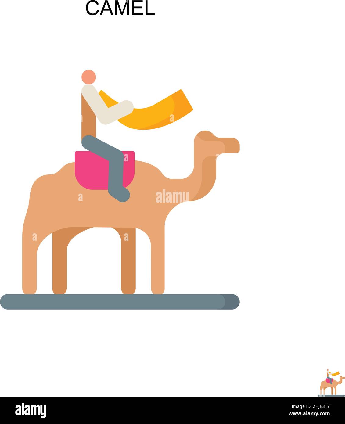 Camel Simple vector icon. Illustration symbol design template for web ...
