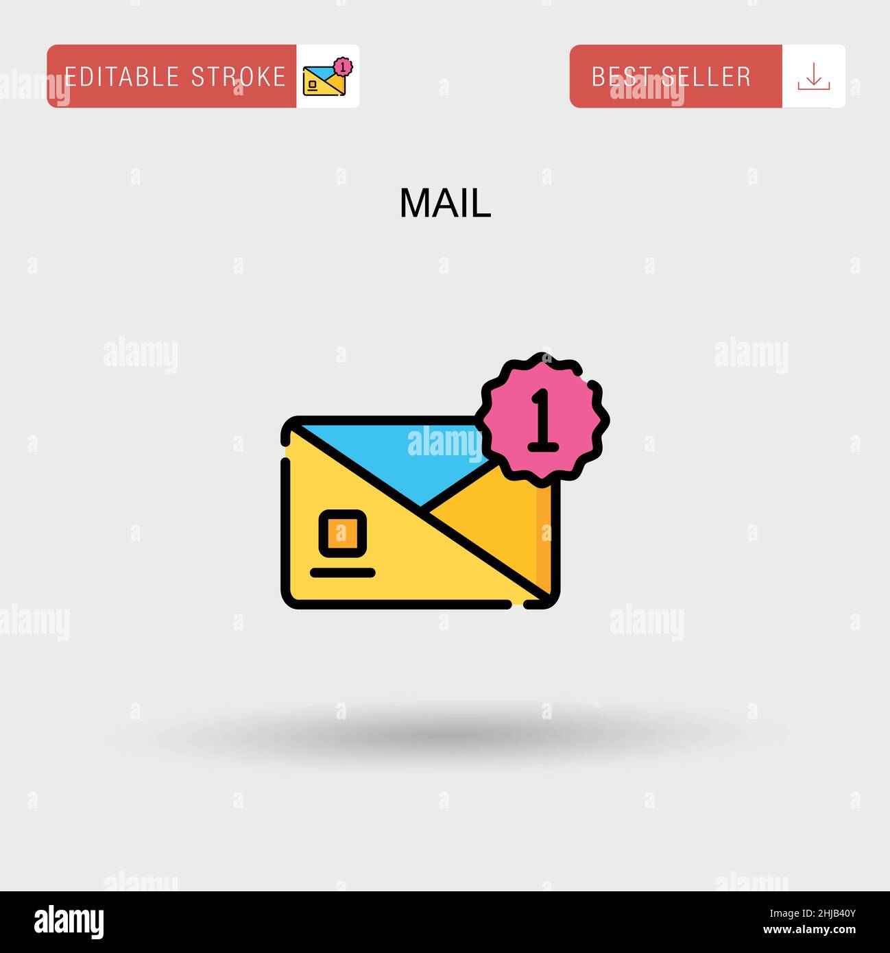 Mail Simple vector icon Stock Vector Image & Art - Alamy