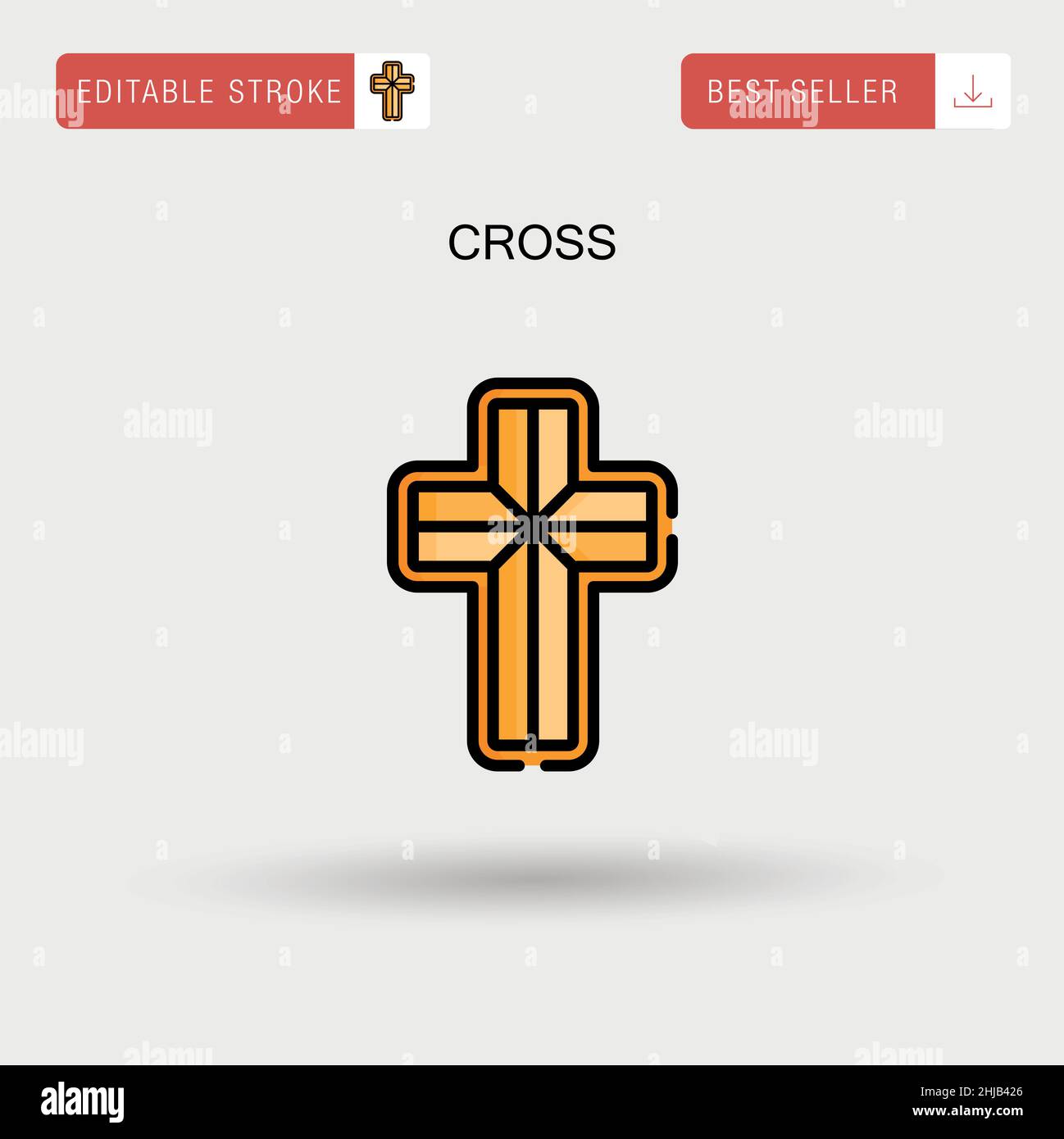 Cross Simple vector icon Stock Vector Image & Art - Alamy