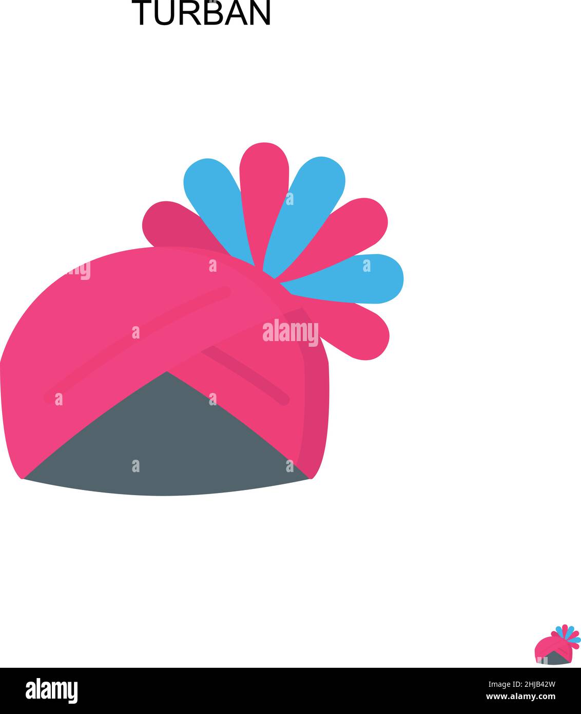 Turban Simple vector icon. Illustration symbol design template for web ...