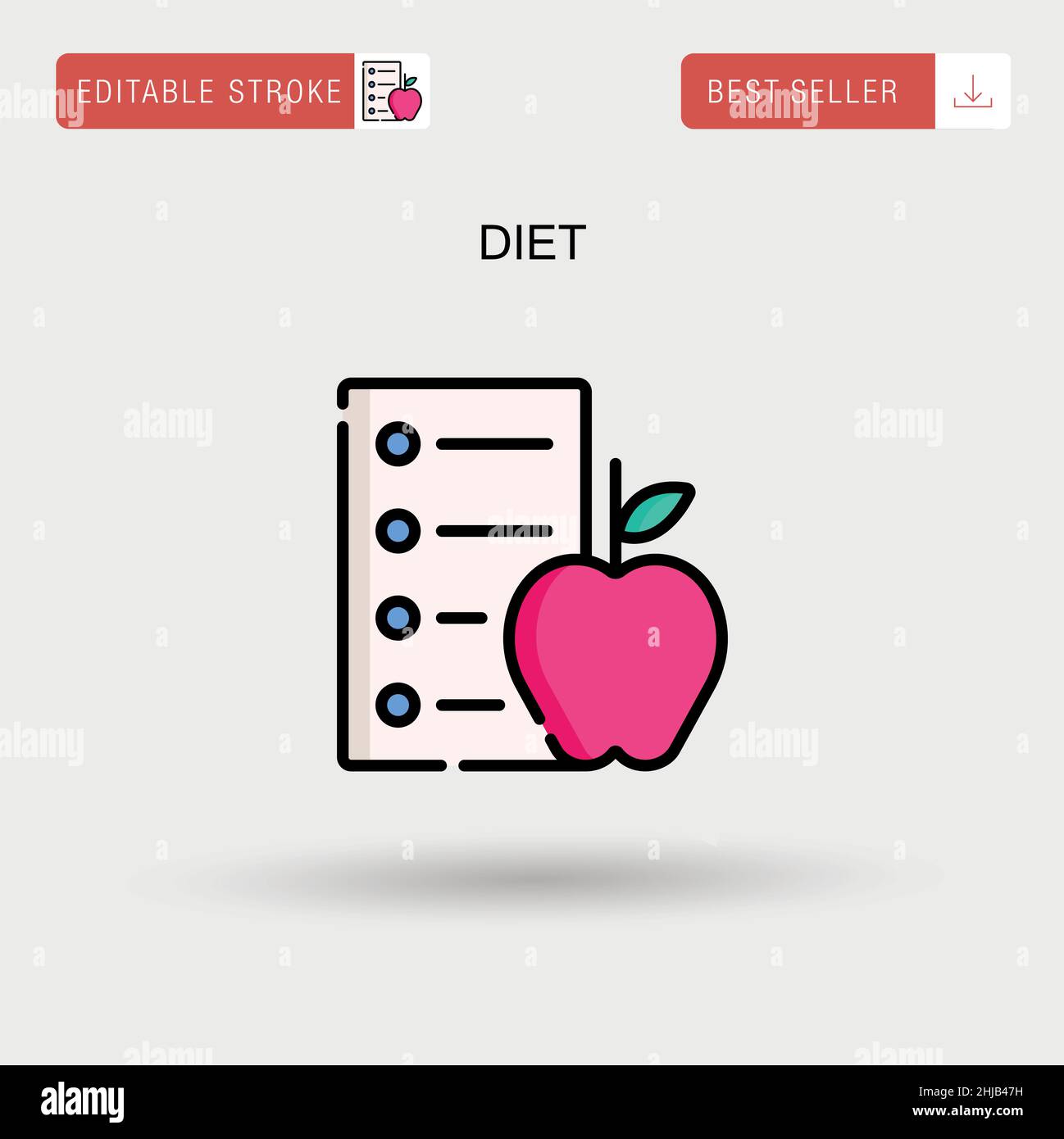Diet Simple vector icon Stock Vector Image & Art - Alamy