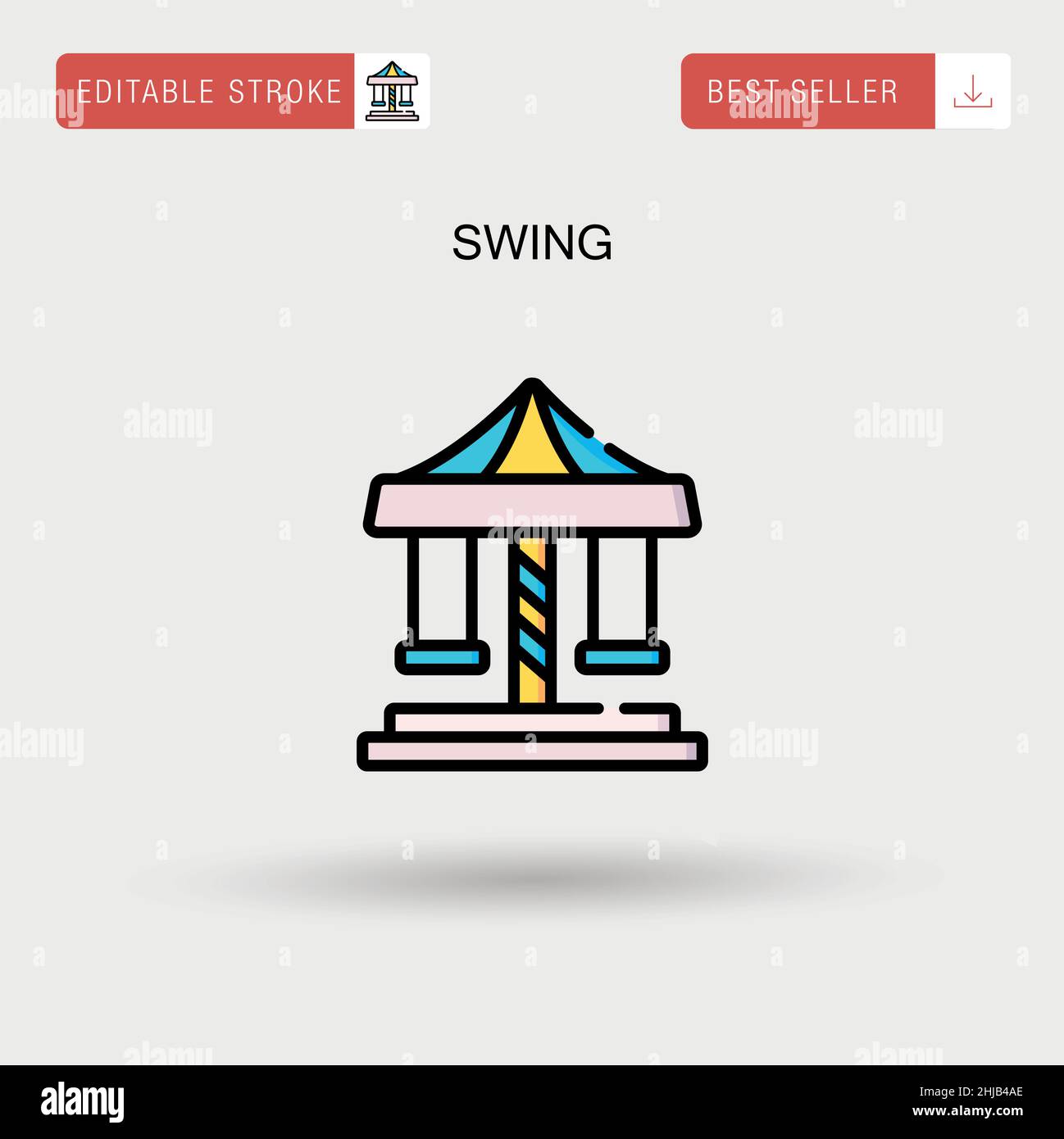 Children playing swinging playground Stock Vector Images - Alamy