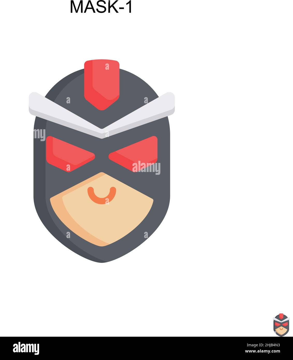 Mask-1 Simple vector icon. Illustration symbol design template for web ...