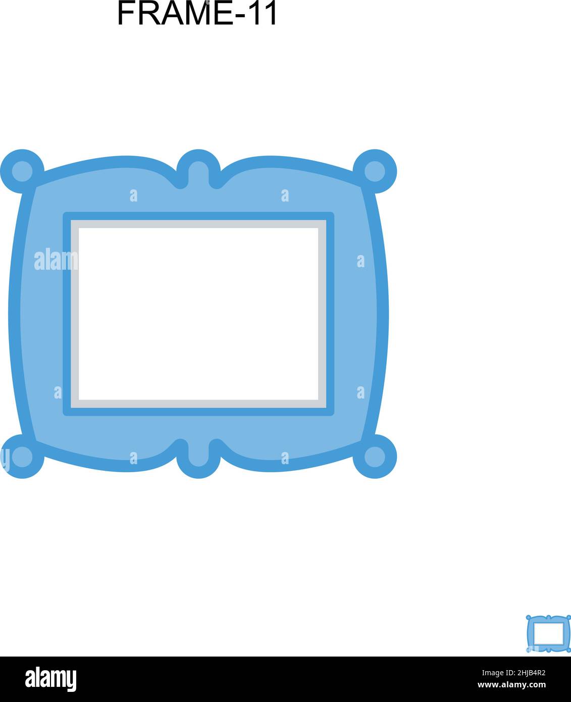 Frame-11 Simple vector icon. Illustration symbol design template for ...