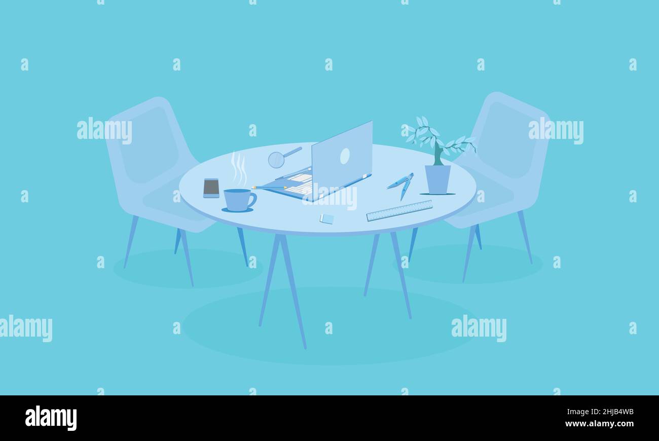 business marketing concept ideas infographic on circle table with tree ...