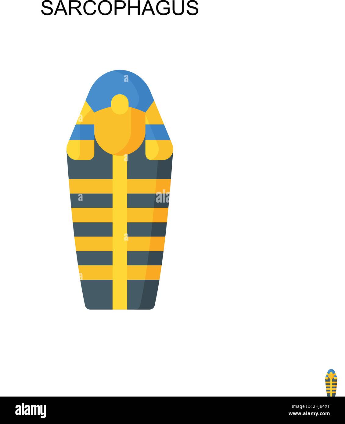 Sarcophagus Simple vector icon. Illustration symbol design template for web mobile UI element ...