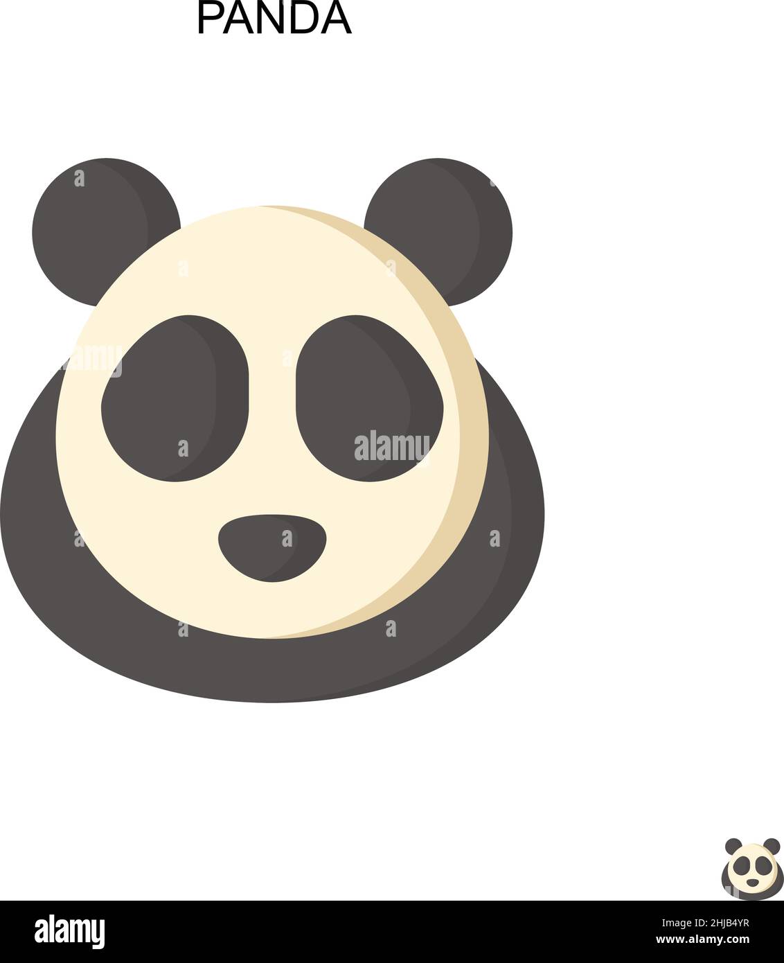 Panda Simple vector icon. Illustration symbol design template for web ...