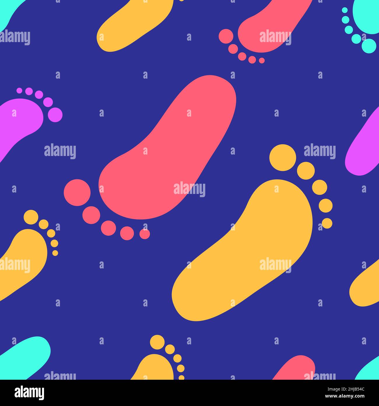 pattern seamless set of footprint. flat minimal simple desing style ...