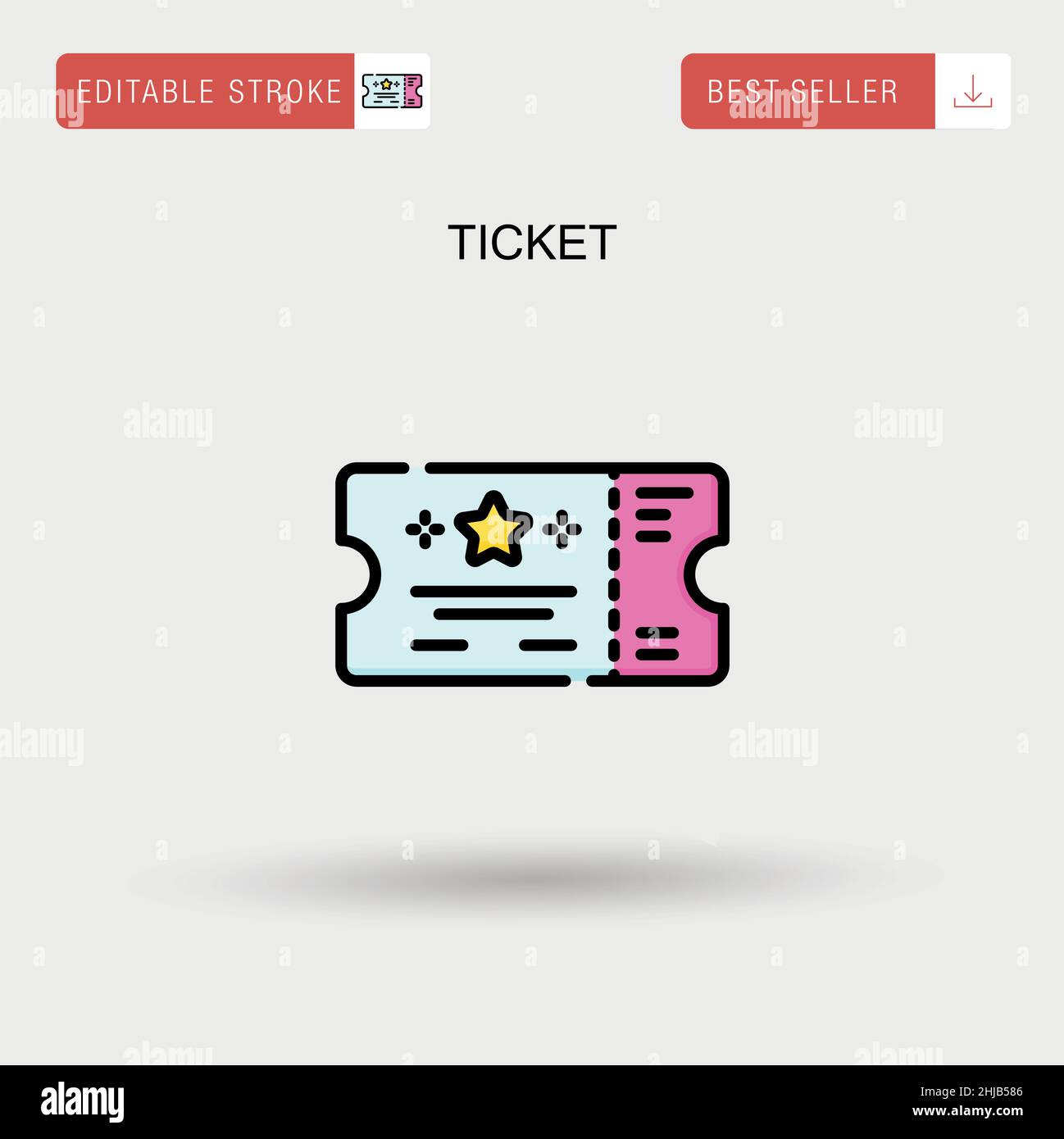 Ticket Simple vector icon Stock Vector Image & Art - Alamy