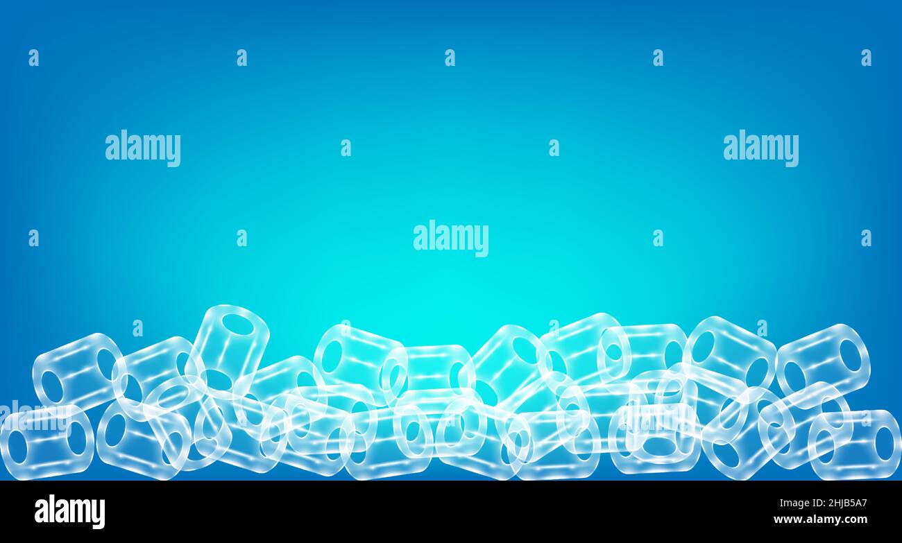 realistic ice water group set at bottom. vector illustration eps10 ...