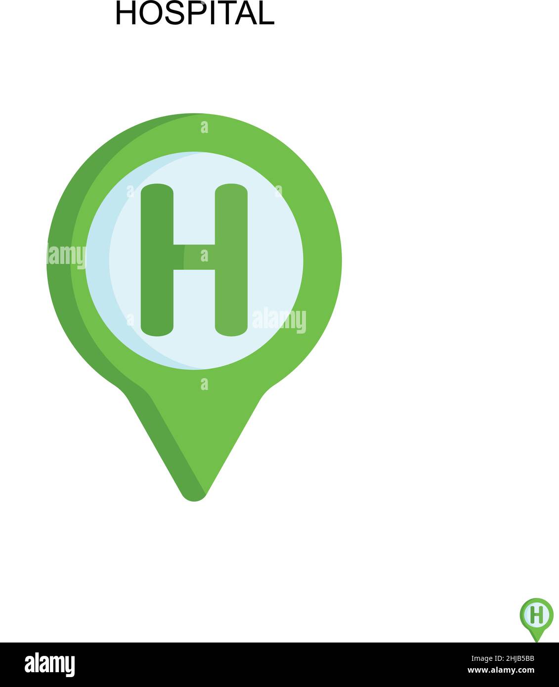 Hospital Simple vector icon. Illustration symbol design template for ...