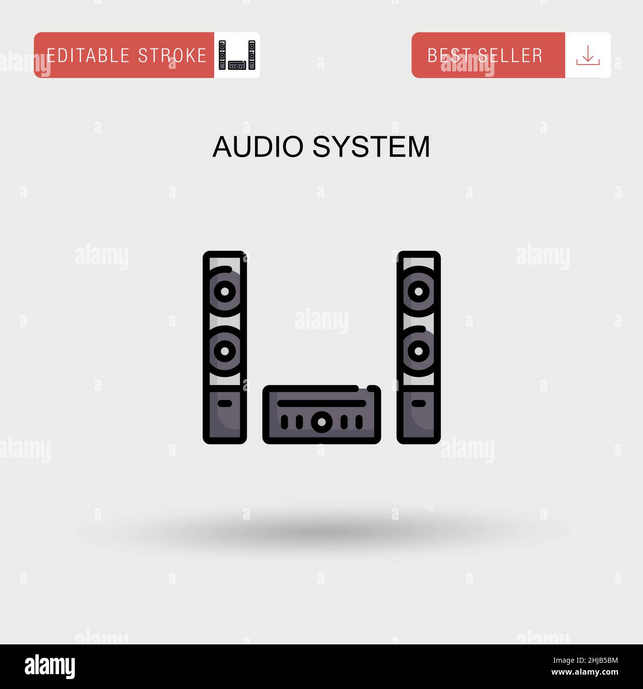Audio system Simple vector icon Stock Vector Image & Art - Alamy