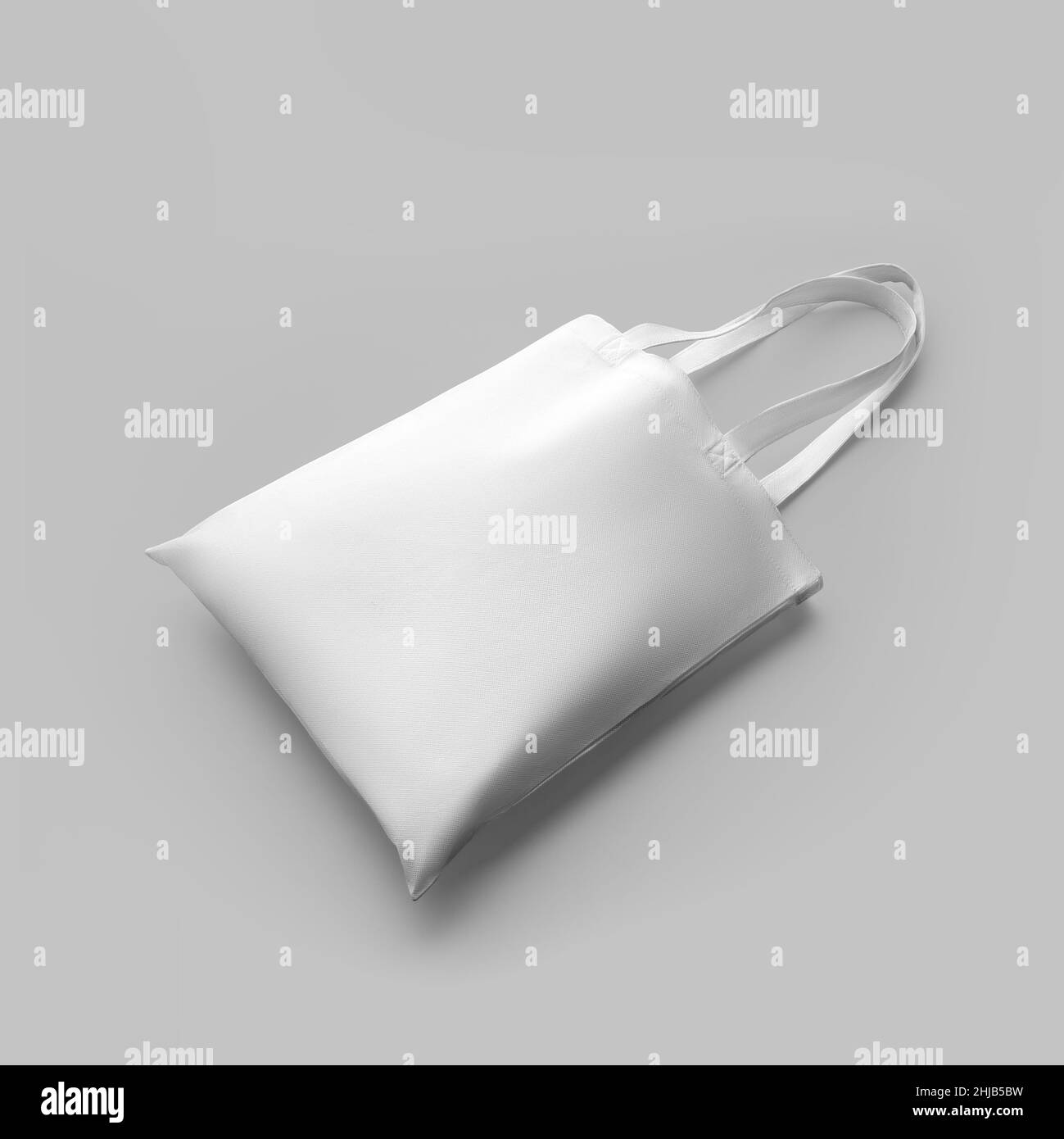 Mockup of a white totebag 3d rendering, texture bagging for design ...